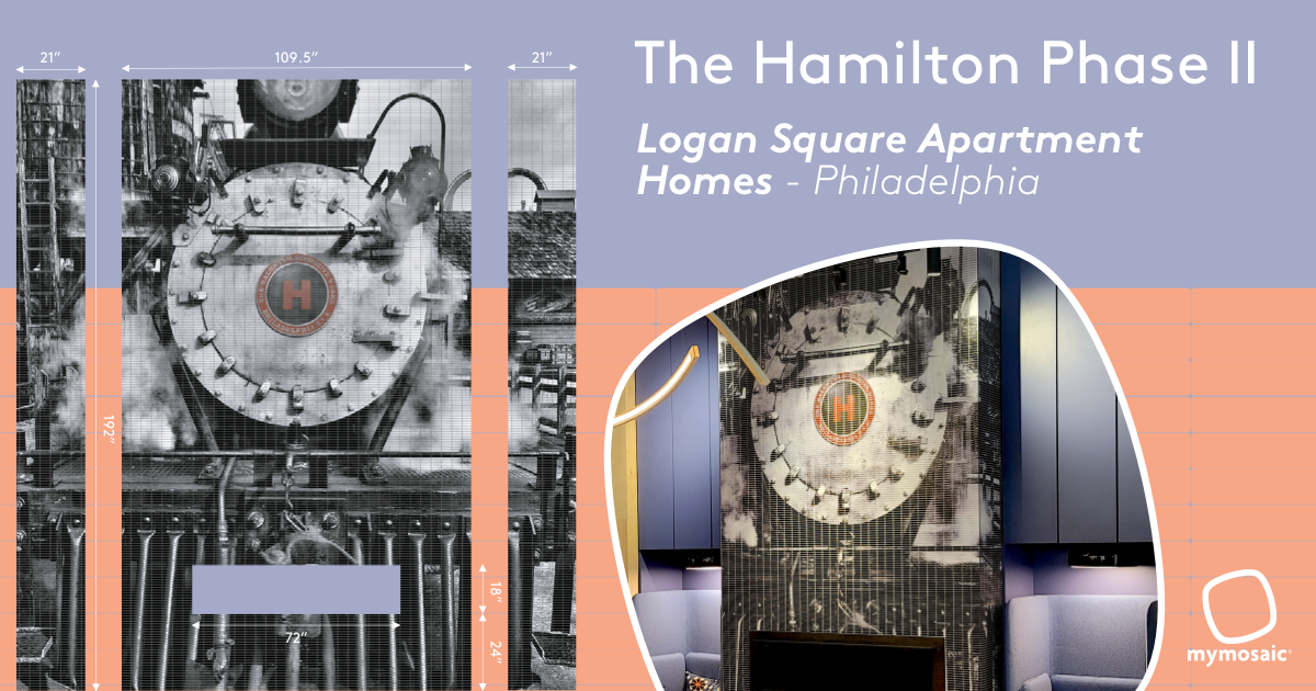 Photographic mosaic: the entrance of The Hamilton Phase II | MyMosaic